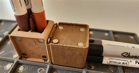 4d Gridfinity Marker Holder Mini Stack Markers Vertical Or