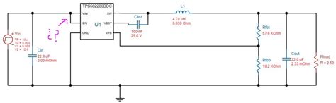 Webench® Toolstps562200 Difference Between The Schematic And The Eagle File Simulation