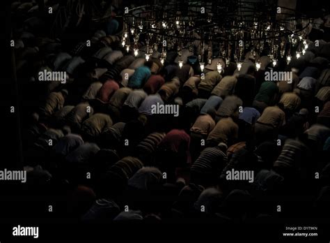 Praying In Eyup Mosque Which Is An Important Place For Muslims In