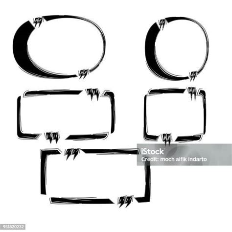 빈 검은 거품 연설 견적 상자 템플릿 디자인 일러스트 벡터 흰색 배경에 고립 0명에 대한 스톡 벡터 아트 및 기타 이미지 0명 기포 대화 풍선 문자 기호 Istock