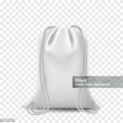 검은 모형 배낭 가방 흰색 배경에 고립 된 드로 스트링 가방 사실적인 벡터 모형이있는 빈 템플릿 가방에 대한 스톡 벡터 아트 및 기타 이미지 Istock