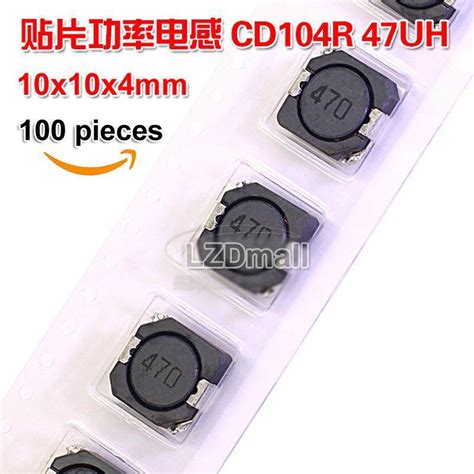 100pcs Cdrh104r 47uh 470 Cd104 Shielding Inductive Power Smt Inductance