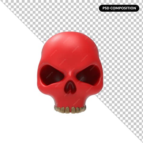 premium psd skull isolated 3d rendering
