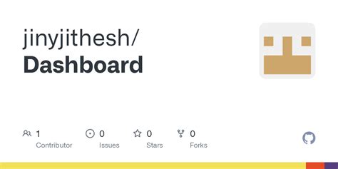 Github Jinyjithesh Dashboard