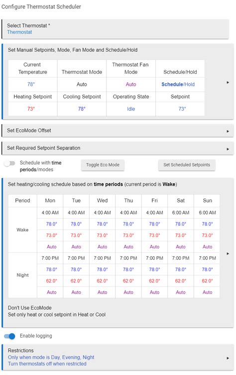 Use Thermostat To Control Thermostat Scheduler Mode Devices Hubitat