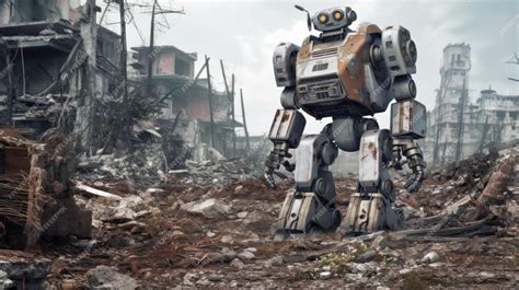 Premium Photo Neural Networkcontrolled Robot Involved In Discarding Old Robotic Tech