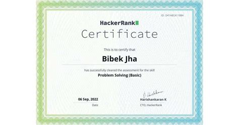 Bibek Jha On Linkedin Hackerrank Opportunity