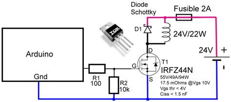 Piloter Un électro Aimant 24v Avec Un Arduino Uno3 Par Maximelacaze