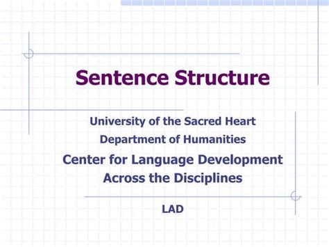 Sentence Structure Powerpoint Ppt