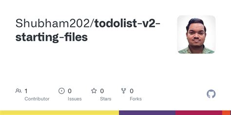 Github Shubham Todolist V Starting Files