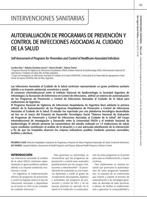 PDF Autoevaluación de programas de prevención y control de