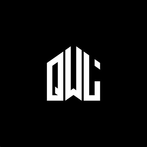 Diseño De Letra Qwl Diseño De Logotipo De Letra Qwl Sobre Fondo Negro Concepto De Logotipo De