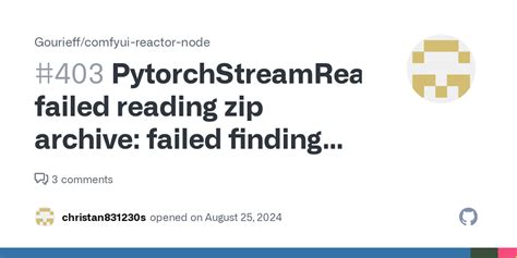 Pytorchstreamreader Failed Reading Zip Archive Failed Finding Central
