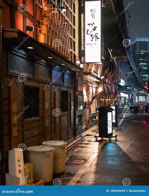 Small Eateries Yurakucho Back Alley Street Tokyo Japan Editorial Stock Image Image Of Food