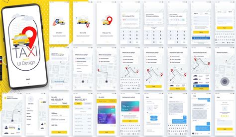 Premium Vector Design Of The Mobile Application Ui Ux Set Of Gui Screens