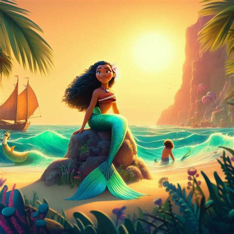 Moana Transformed Into A Mermaid By Ssnq1777 On Deviantart