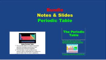 Bundle Notes Slides Periodic Table By Coach Smith Science TPT