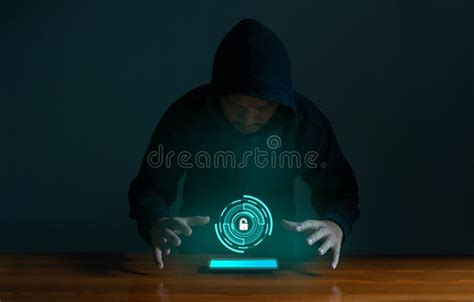 Hackers Spy On Cell Phones Concept Of Information Security System In