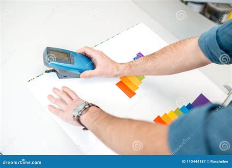 Measuring Color With Spectrometer Tool Stock Image Image Of Chart Colorful 110444187