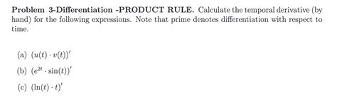 Solved Problem 3 Differentiation Product Rule Calculate