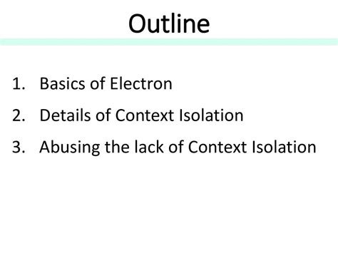Electron Abusing The Lack Of Context Isolation Cureconen Speaker Deck