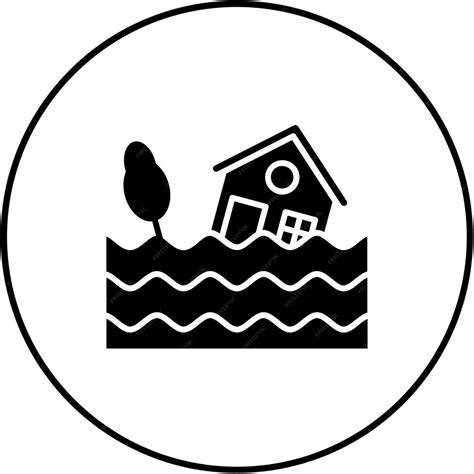 Premium Vector Flooded House Icon