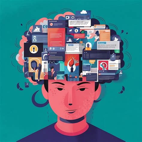 The Minds Overflow A Visual Depiction Of Social Media Overload