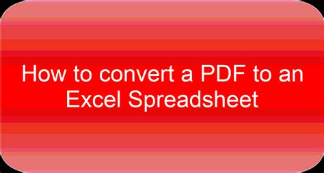 Time To Talk Tech How To Convert A Pdf Spreadsheet To An Excel Spreadsheet