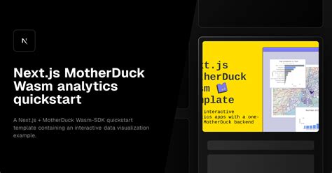 next js motherduck wasm analytics quickstart
