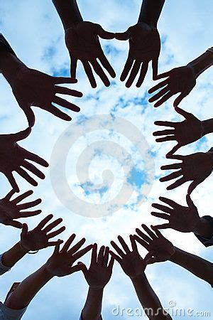 Vertical Portrait Hands Held Circle Unity Stock Photos Vertical Portrait Hands Held Circle