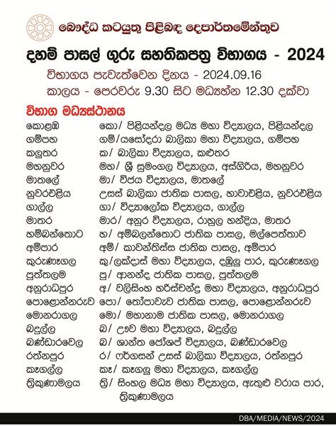 දහම් පාසල් ගුරු Department Of Buddhist Affairs Facebook