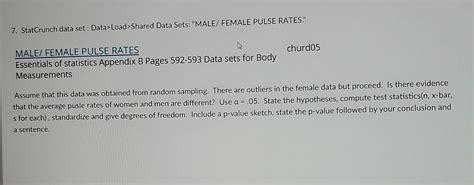 7 statcrunch data set data load shared data sets