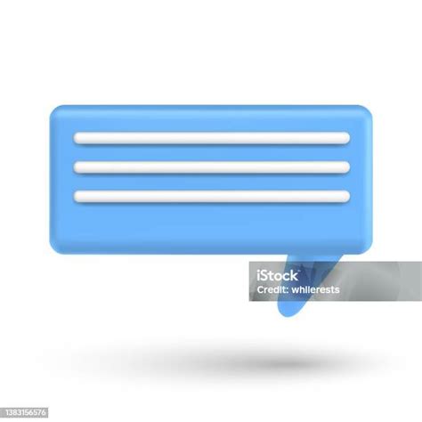 음성 거품 3d 상자 채팅 버튼 렌더 스타일의 메시지 토크 풍선입니다 벡터 는 3d 아이콘 그림을 말합니다 3차원 형태에 대한 스톡 벡터 아트 및 기타 이미지 Istock