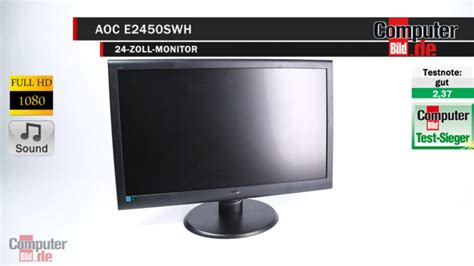 24 Zoll Monitor Aoc E2450swh Im Video Computer Bild