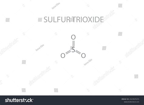 Sulfur Trioxide Molecular Skeletal Chemical Formula Stock Vector