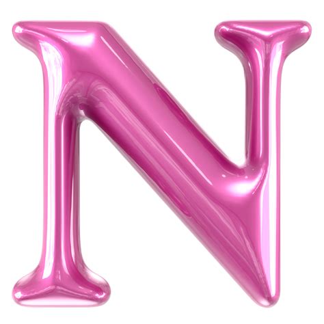 N Font Pink 3d Render 48883538 Png