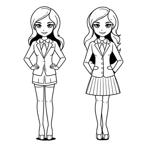 Beautiful Girl In A Business Suit Of A Girl In A Business Suit Premium Ai Generated Vector