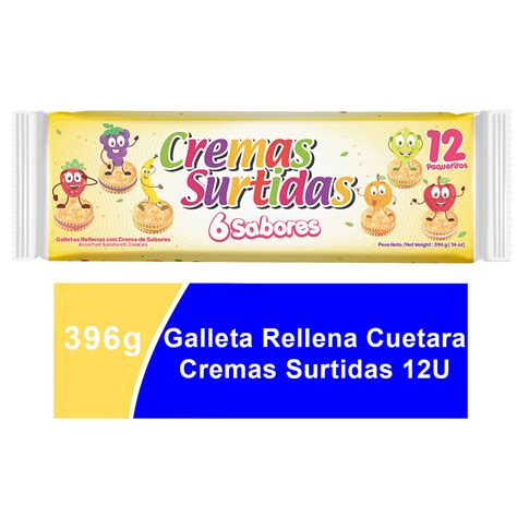 Comprar Galleta Rellena Cuétara Cremas Surtidas 12uds 396g Walmart