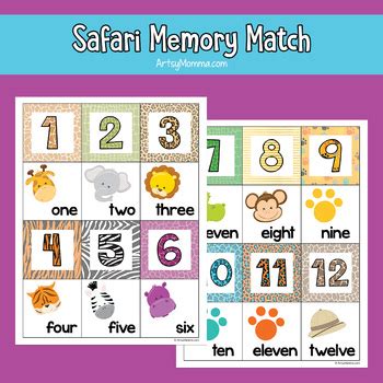Safari Themed Numbers Activity Pack By Creative Learning Ideas Artsy