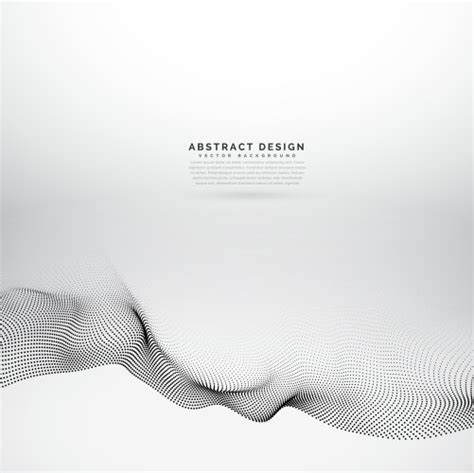 3d Particle Wave Mesh Dynamic Background Vector Image