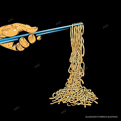 Ai创作图筷子挑面条 一根面插画 手绘吃面 面条插画面条挂画 筷子挑面 空心挂面插画 剪刀面海报插画 车仔面插画 吃面手绘 筷子挑起面 箸面海报 吃面图片 挂面绘画 叉起的面条 手绘面条海报