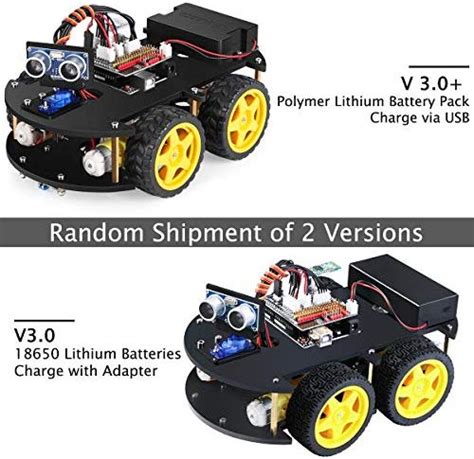 Elegoo Uno R3 Project Smart Robot Car Kit V 3 0 Plus With Uno R3 Line