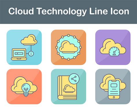 Cloud Technology Vector Icon Set 20650917 Vector Art At Vecteezy