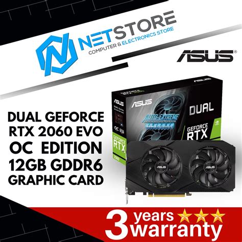 Asus Dual Geforce Rtx Evo Oc Edition Gb Gddr Graphic Card Dual Rtx O G Evo