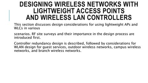Module Wireless Network Design Considerations PPTX Computer Networking Computing