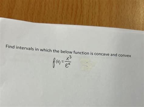 solved find intervals in which the below function is concave