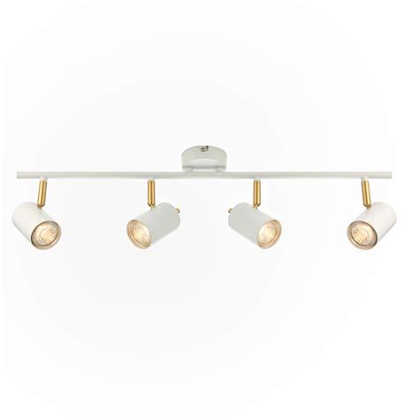 Kit - LED Spotlight - 4 Bar - Matt White & Satin Gold - Lightbox