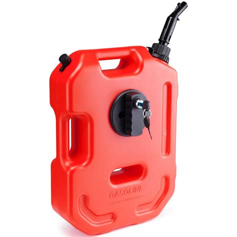 Vevor Gas Can 264 Gallon10l Fuel Tank With Spout And Lockable