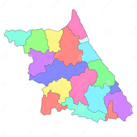 Color Map Of Gangwon Administrative Map Of The South Korean Province