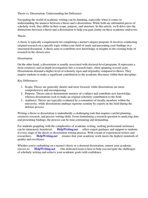Thesis Vs Dissertation Difference Pdf Thesis Academic Degree